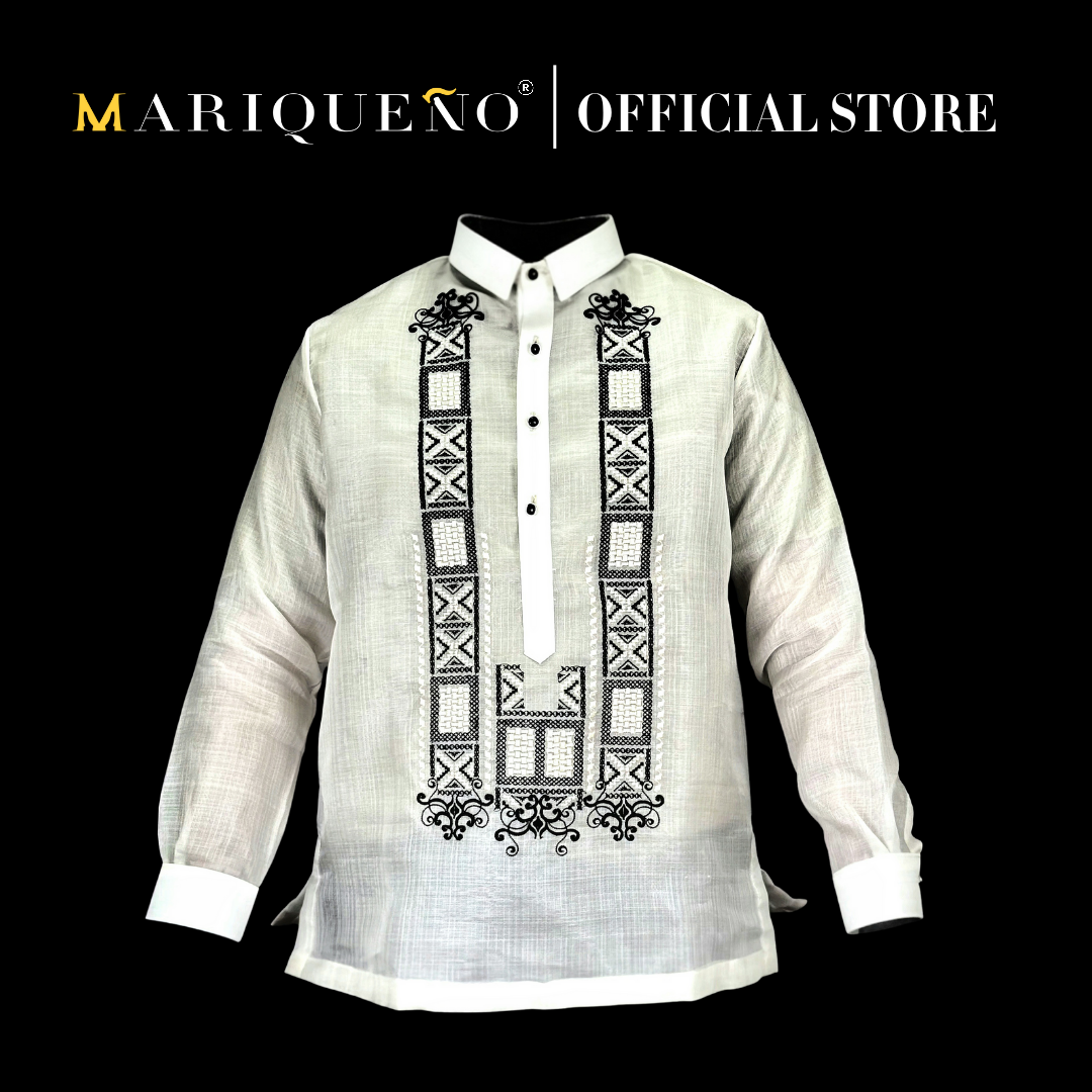 Men's Piña Cocoon GUEVARRA Premium Barong Tagalog in Black