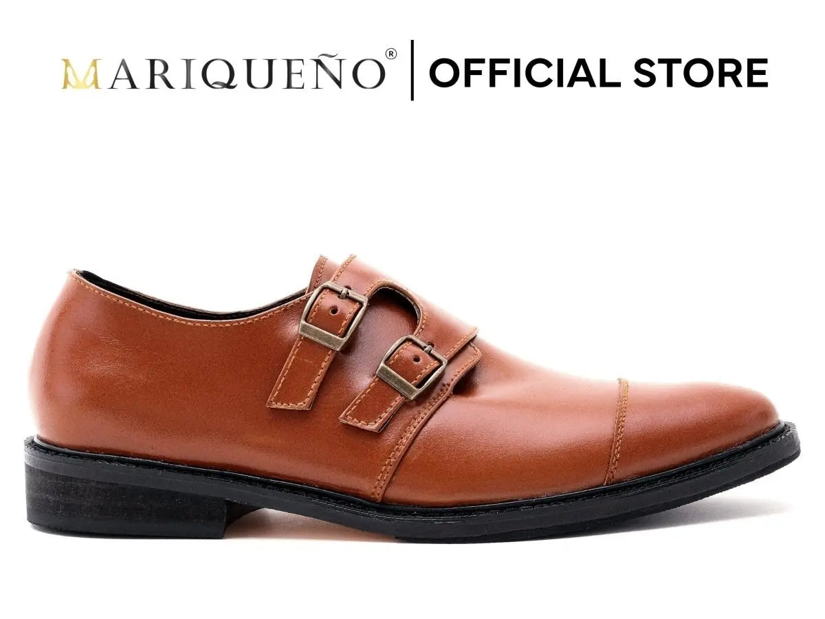 Santiago shoes - SANTIAGO Double Monkstrap Oxford in Tan Leather